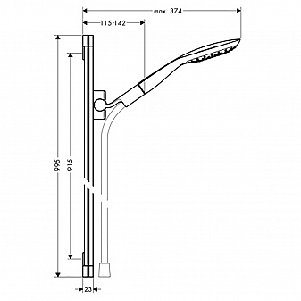 Душевой гарнитур Hansgrohe PuraVida Unica 27853400 — купить в интернет ...