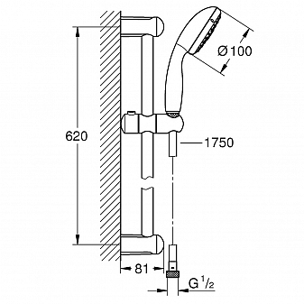 Душевой гарнитур Grohe New Tempesta Classic 27794001 — купить ...